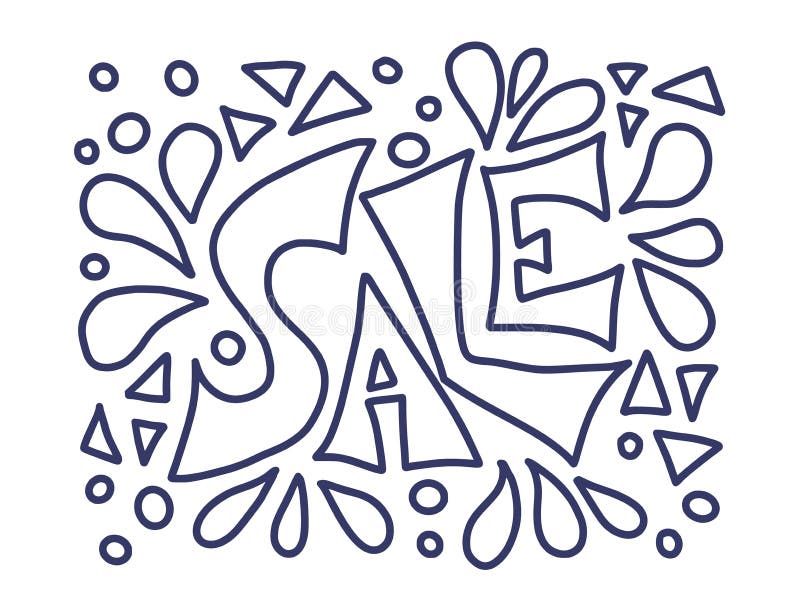 Sale Stylized Text. Vector Creative Word Isolated Stock Vector ...