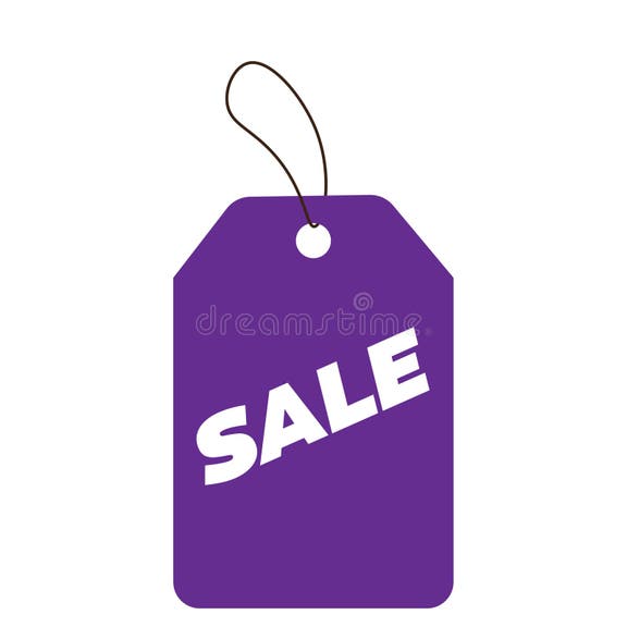 A Purple-colored Sell Tag for Sale Stock Vector - Illustration of ...