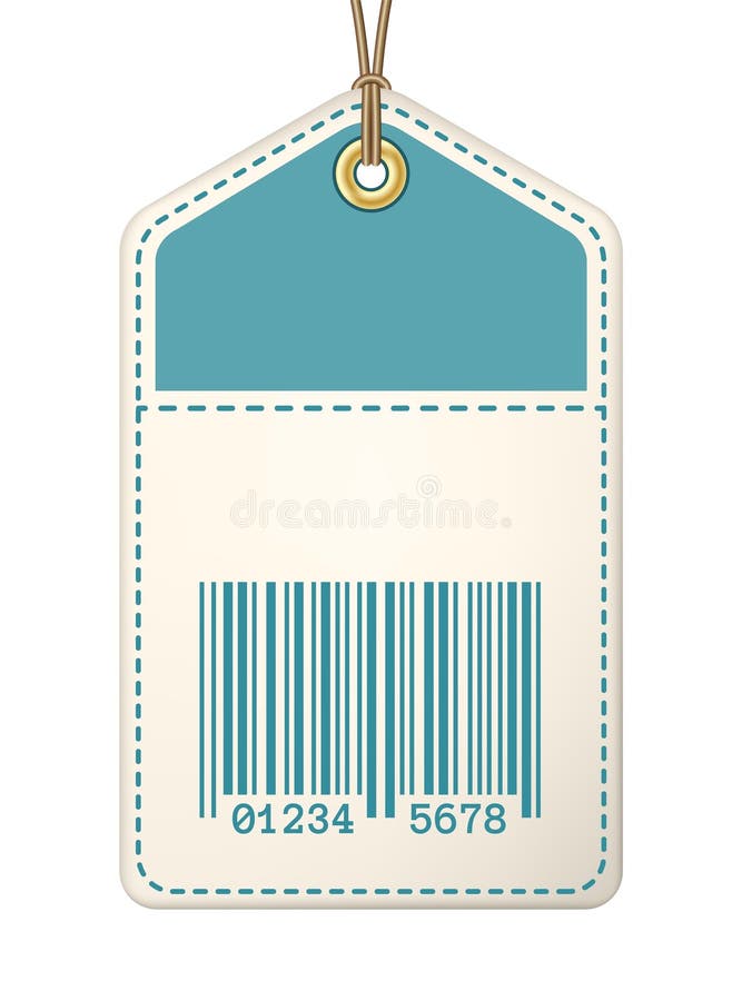 Sale Tag with Barcode on a String Vector Illustration Stock Vector ...