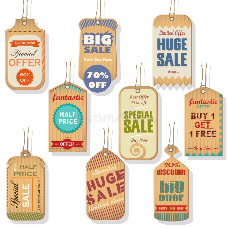 Template Sale Red Tag Symbol Stock Vector - Illustration of store ...