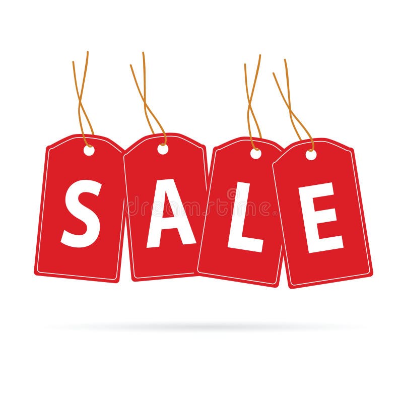 Sale tag red vector stock vector. Illustration of commercial - 56996652