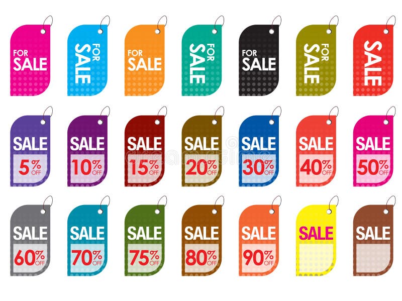 Sale tags stock vector. Illustration of label, present - 14918237