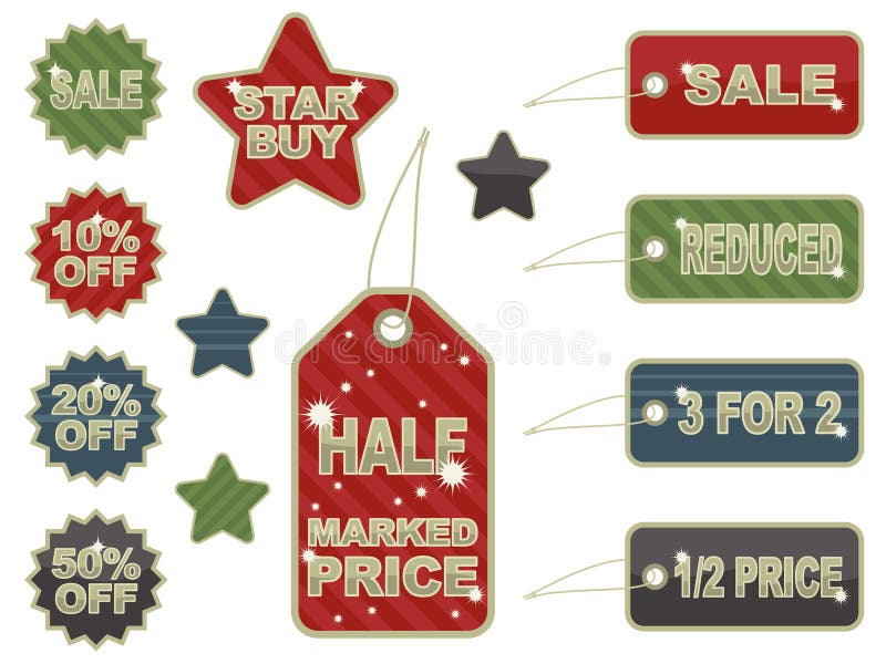 Sale tags stock vector. Illustration of shopping, shape - 7278819