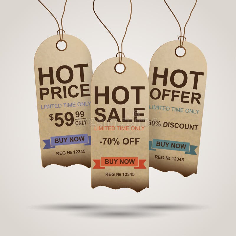 Sale Tags Design stock vector. Illustration of design - 56946934