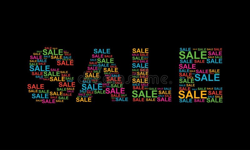 Sale Text Designed Using Sale Text Promotion Sign Graphic Vector Stock ...