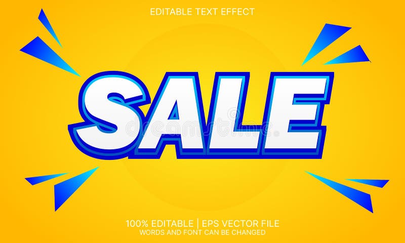 Sale Text Effect for Design Graphic Project Stock Vector - Illustration ...
