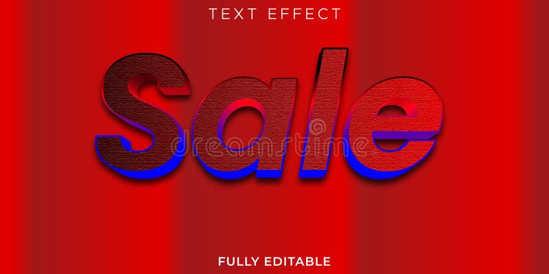 Sale Text Effect Design Template. it Can Can Change Easily. Vector Text ...