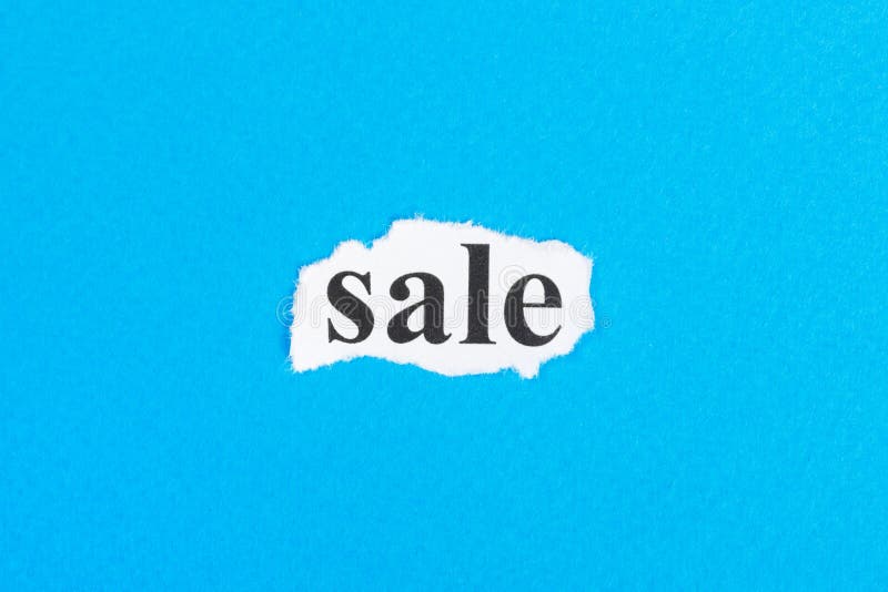Sale Text on Paper. Word Sale on Torn Paper Stock Photo - Image of ...