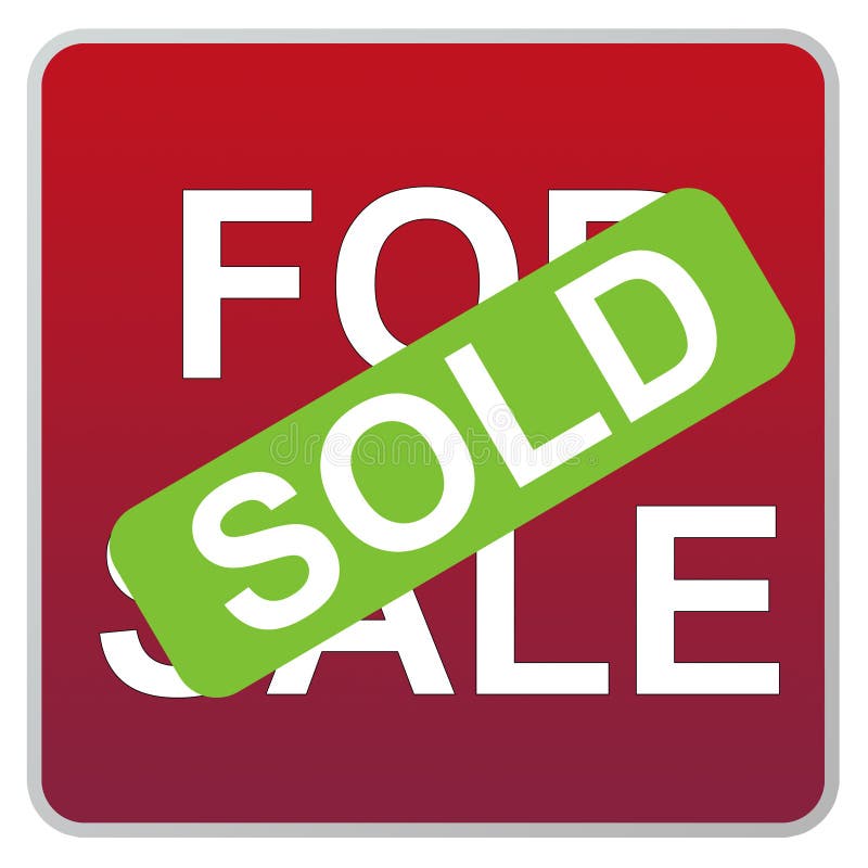For sale then sold stock illustration. Illustration of dsmax - 6045401
