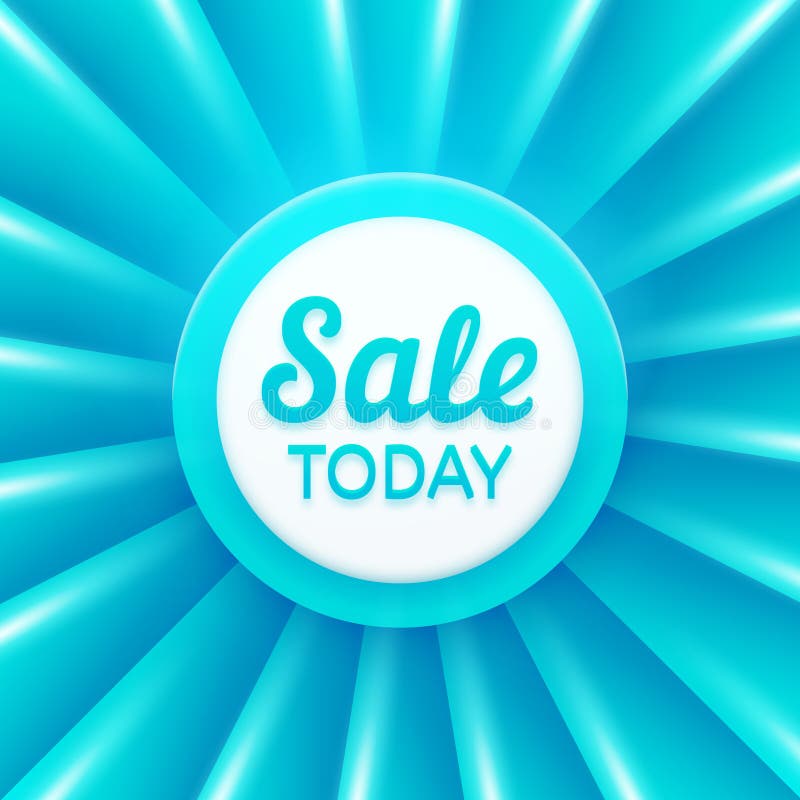 Sale Today Design Template. Vector Banner Stock Vector - Illustration ...