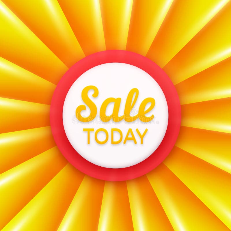 Sale Today Design Template. Vector Banner Stock Vector - Illustration ...
