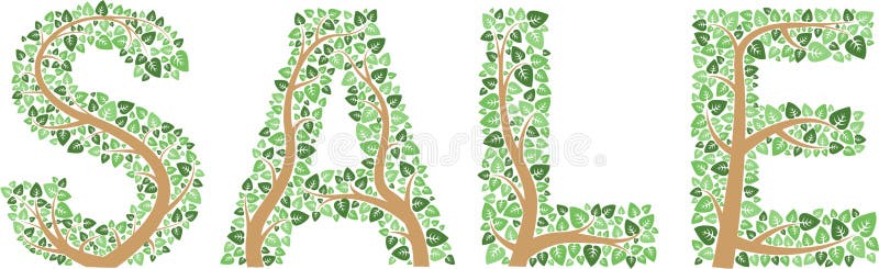 Sale tree stock vector. Illustration of drawing, design - 30689689