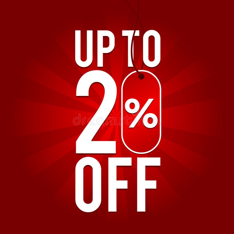 Sale Up To 70 Off on Red Background. Stock Vector - Illustration of ...