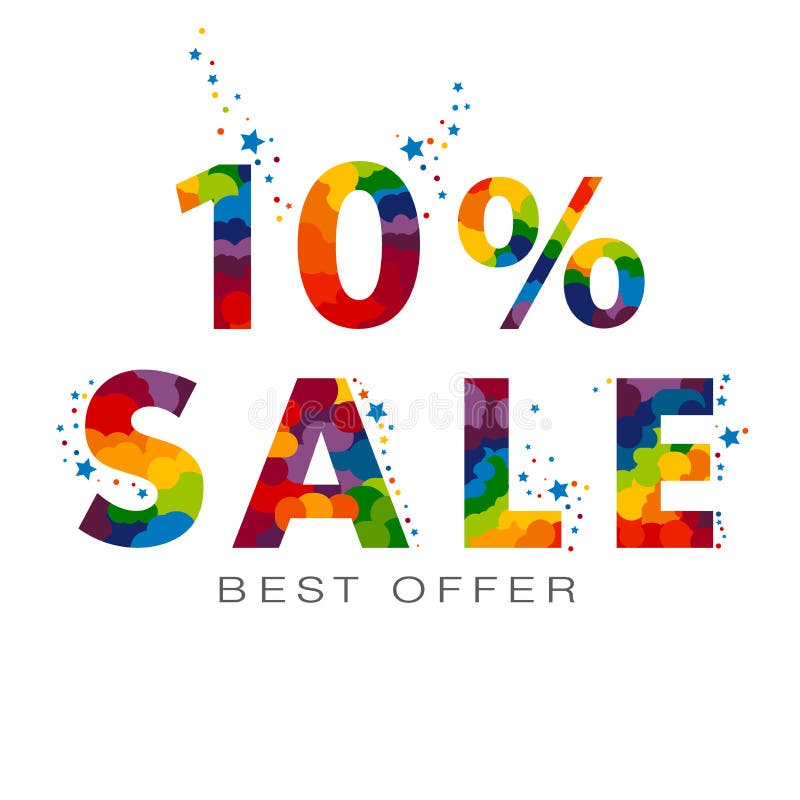 Sale Up To 10 Percent BEST OFFER Stock Vector - Illustration of ...