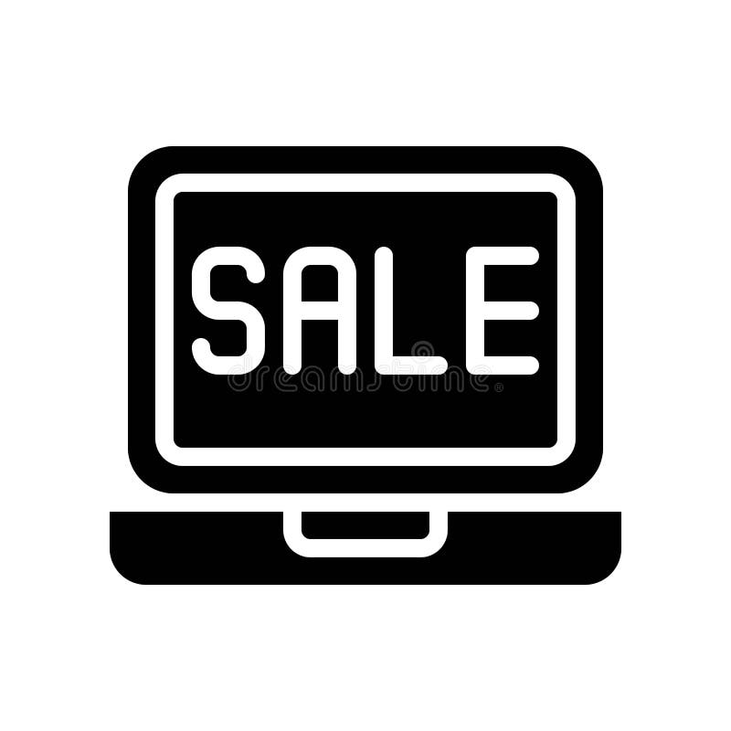 Sale Vector, Digital Marketing Solid Style Icon Stock Vector ...