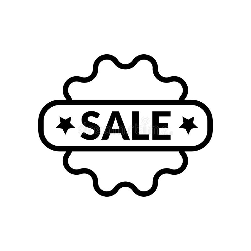 Sale- Black Linear Sale Vector Illustration Symbol Icon Stock Vector ...
