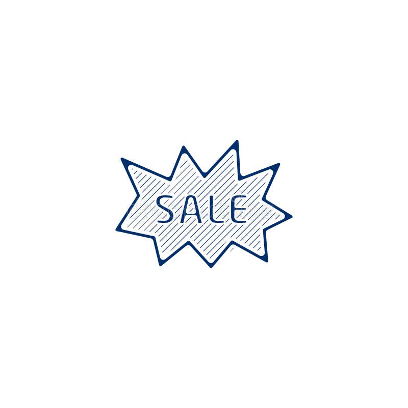 Sale Icon. Sale Hand Drawn Pen Style Line Icon Stock Vector ...
