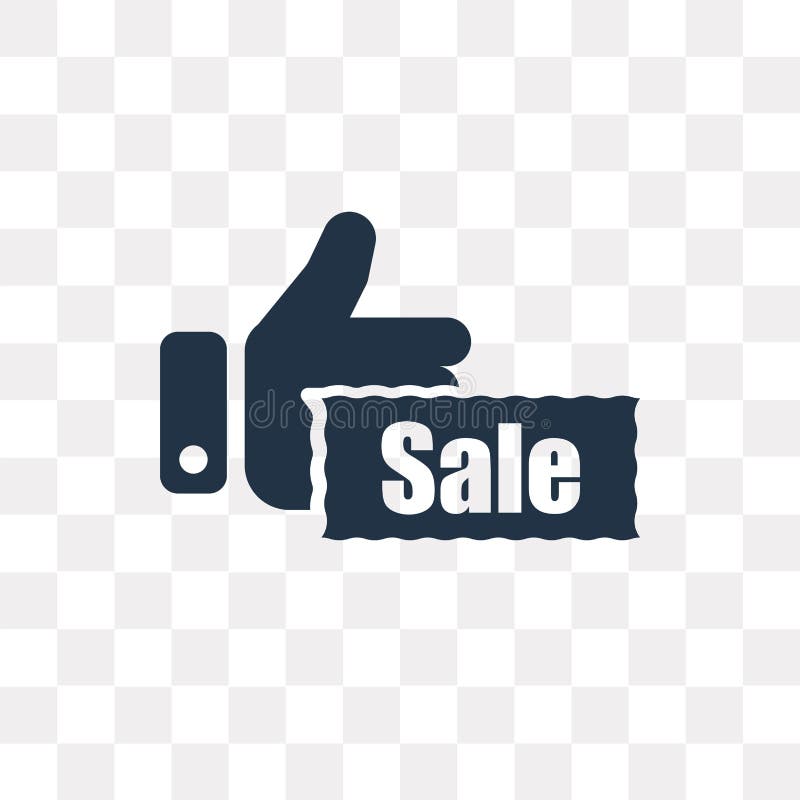 Sale Vector Icon Isolated on Transparent Background, Sale Trans Stock ...