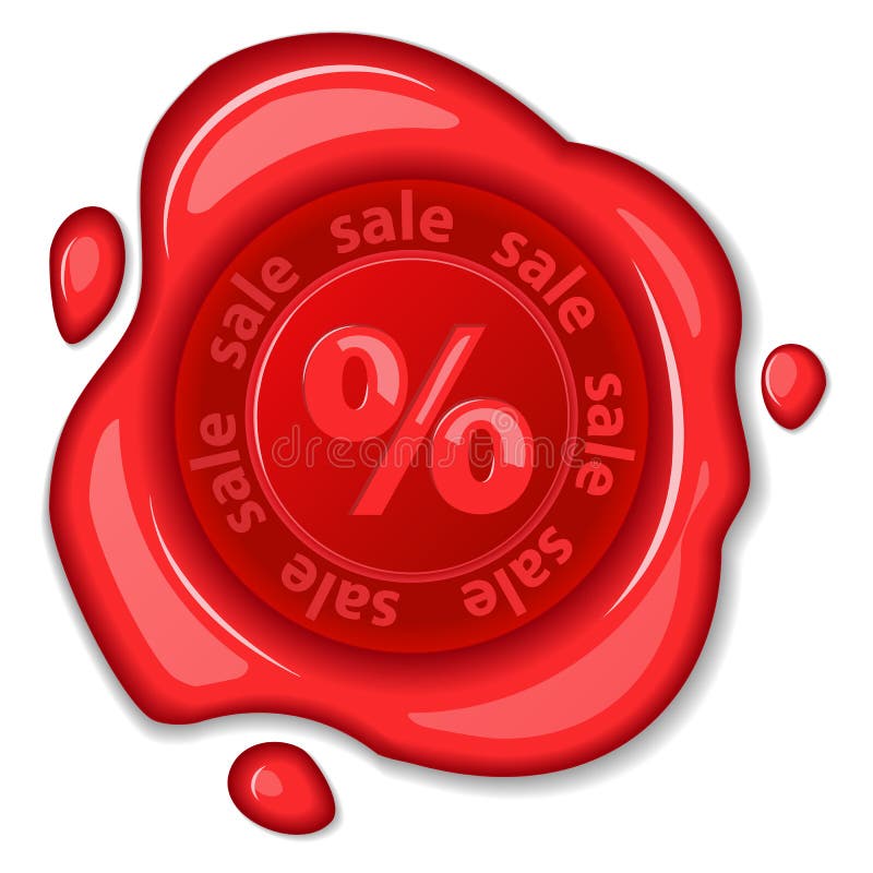 Vector wax seal stock vector. Illustration of quality - 4985311