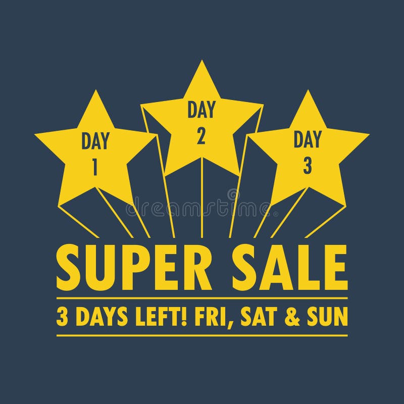 Sale Web Banner Template with Stars Vector Stock Vector - Illustration ...