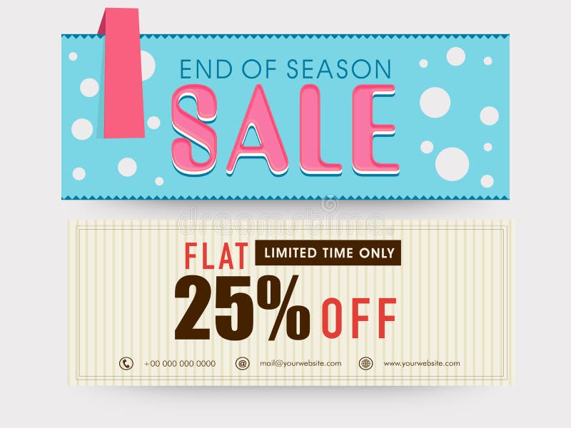 Sale Website Header or Banner. Stock Illustration - Illustration of ...