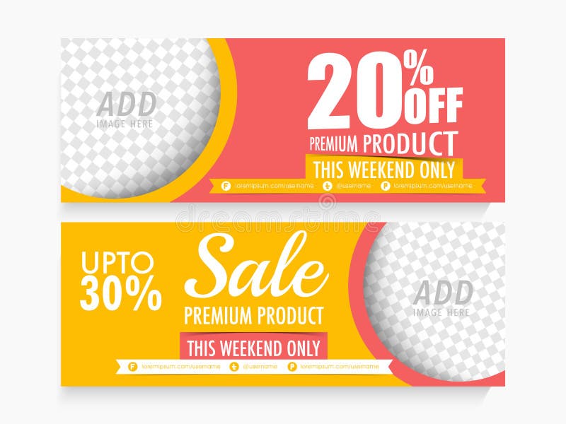 Sale Website Header or Banner Set. Stock Illustration - Illustration of ...