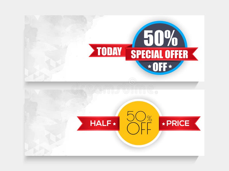 Sale Website Header or Banner Set. Stock Illustration - Illustration of ...