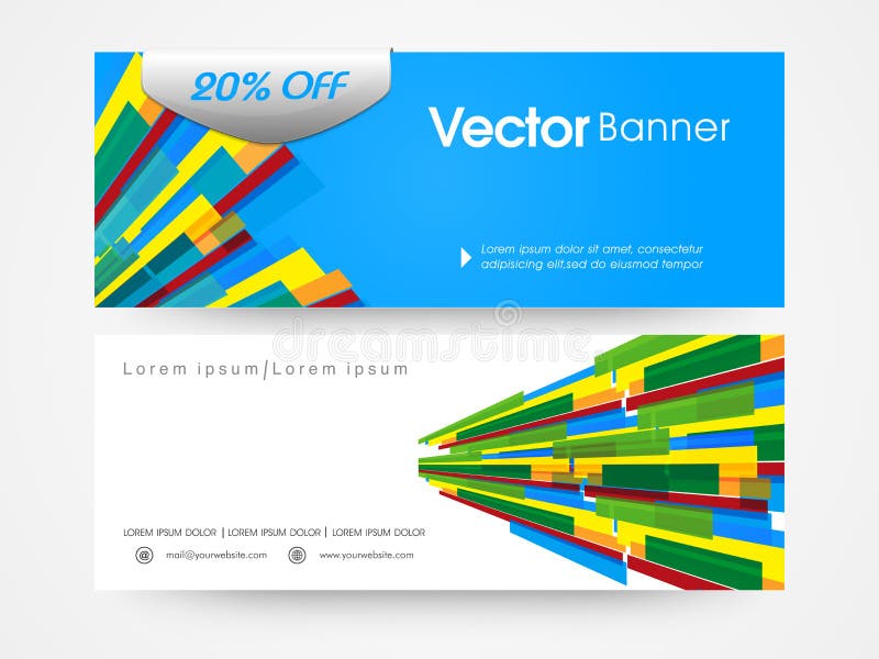 Sale Website Header or Banner Set. Stock Illustration - Illustration of ...