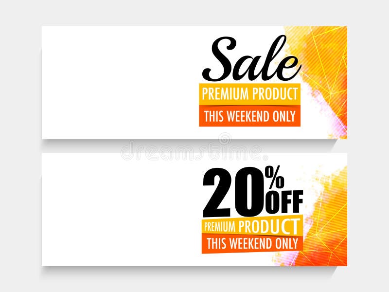 Sale Website Header or Banner Set. Stock Illustration - Illustration of ...