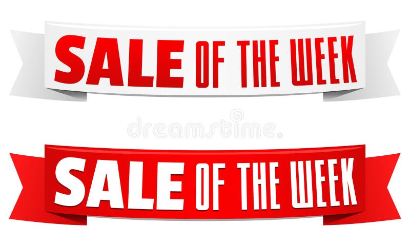 Sale of the Week Hanging Door Sign. Eps10 Vector. Stock Vector ...