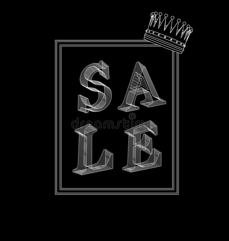 Sale Word in a Frame. Sale Banners Design. Vector Illustration. Stock ...