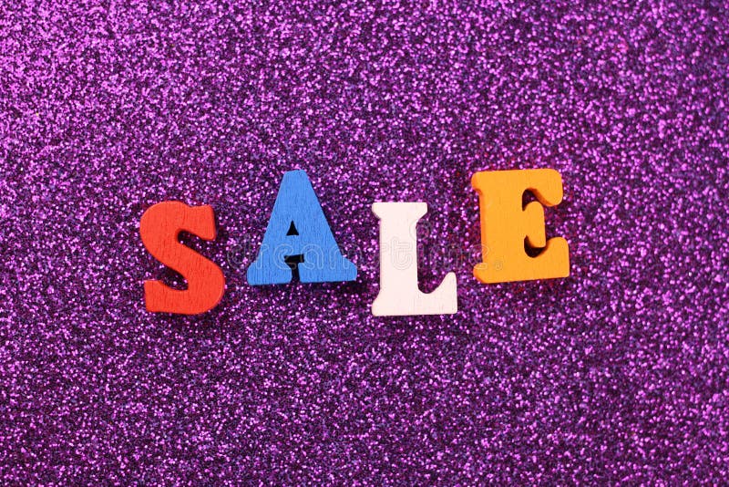 Sale Word Made Up of Bright Colored Letters Stock Image - Image of ...