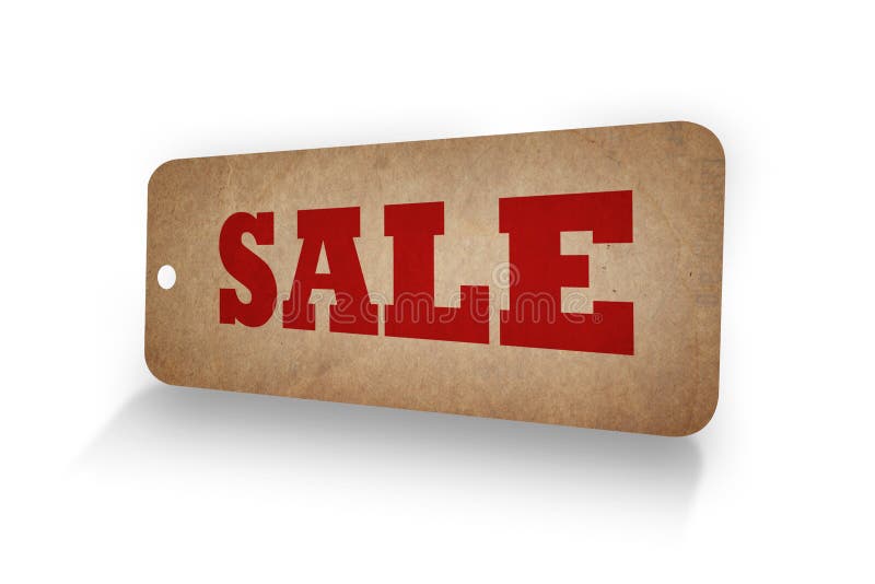 SALE Word in Old Paper Retro Tag Stock Image - Image of abstract ...