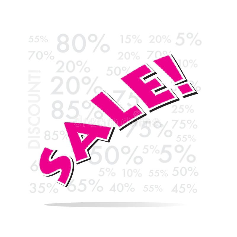 SALE word stock vector. Illustration of percent, money - 47729834