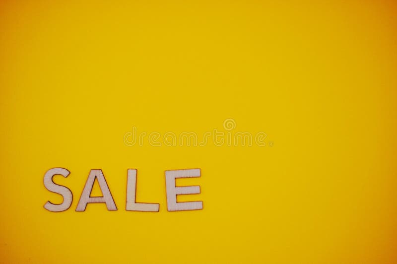 Sale Write on Orange Background Stock Image - Image of advertising ...