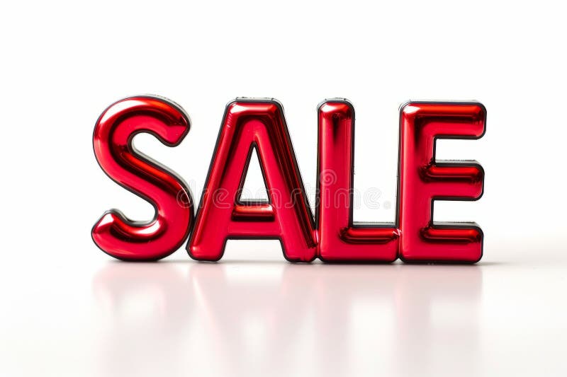 SALE is Written by Red Letters and Isolated on White Stock Image ...