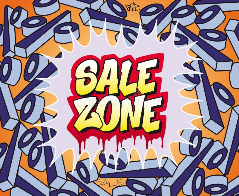 Sale Zone stock vector. Illustration of discount, street - 23206261