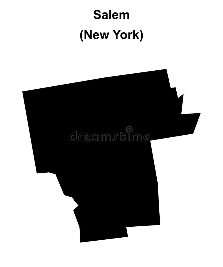 Salem outline map stock vector. Illustration of blank - 387622247