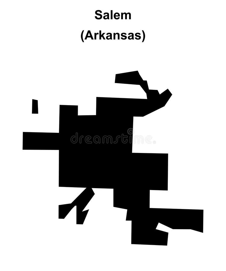 Salem outline map stock vector. Illustration of icon - 385908174