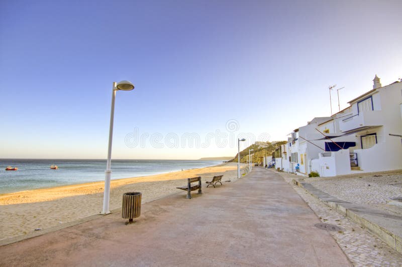 Salema beach in Portugal stock photo. Image of architecture - 25745188