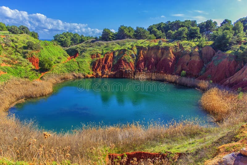 Salento: Otranto, Bauxite Quarry Stock Photo - Image of moon, view ...