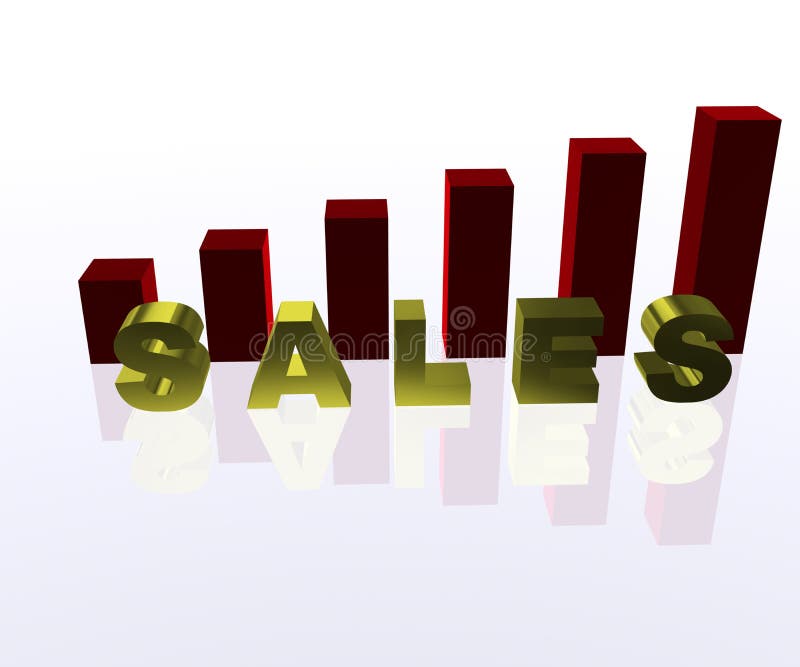 Rising sales graph stock illustration. Illustration of increase - 17145456