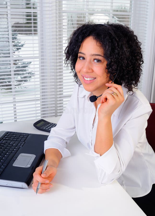 Sales Agent stock image. Image of black, african, call - 20863201