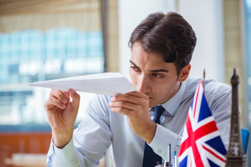 The Sales Agent Working in Travel Agency Stock Image - Image of ...