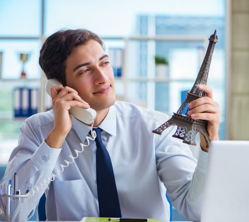 Sales Agent Working in Travel Agency Stock Image - Image of manager ...