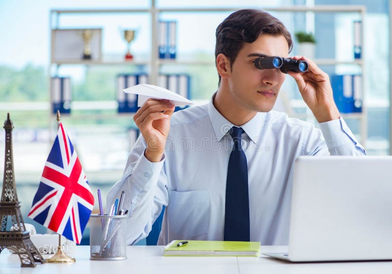 Sales Agent Working in Travel Agency Stock Image - Image of agent ...