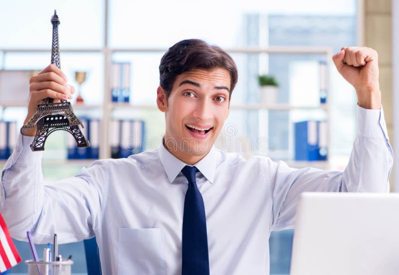 Sales Agent Working in Travel Agency Stock Image - Image of consultant ...
