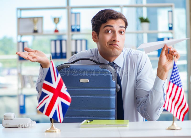 Sales Agent Working in Travel Agency Stock Image - Image of office ...