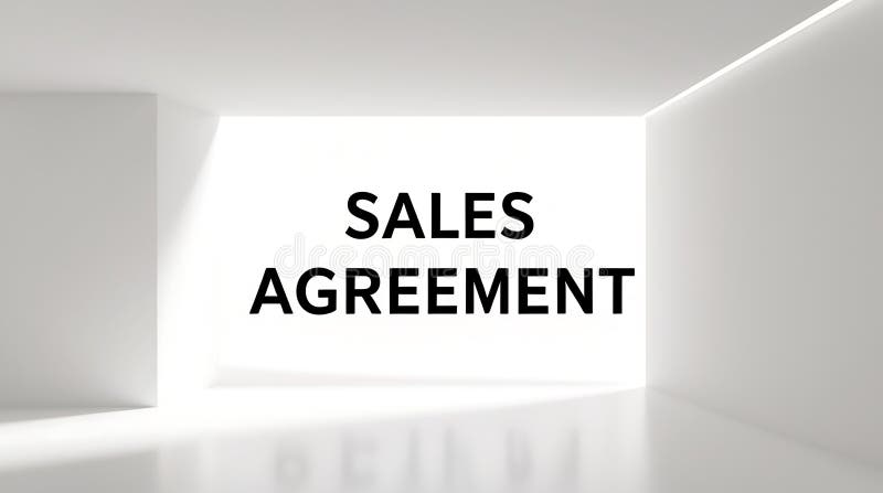 Sales Agreement Displayed in a Bright, Minimalistic Space Stock Image ...