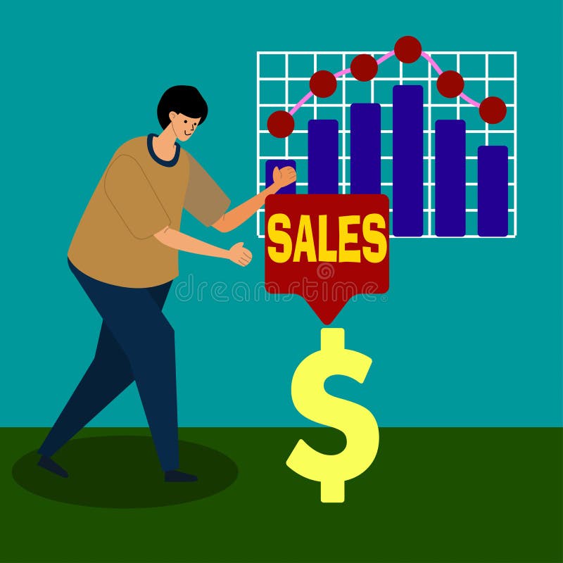 Sales Analysis Icon, Black Vector Sign with Editable Strokes, Concept ...